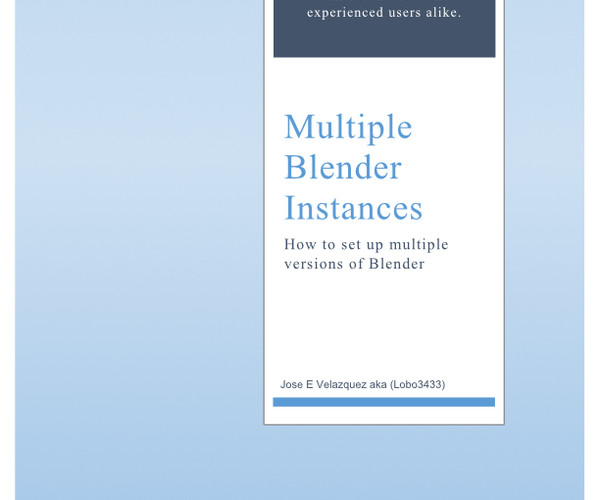 ArtStation - MULTIPLE VERSIONS OF BLENDER | Tutorials