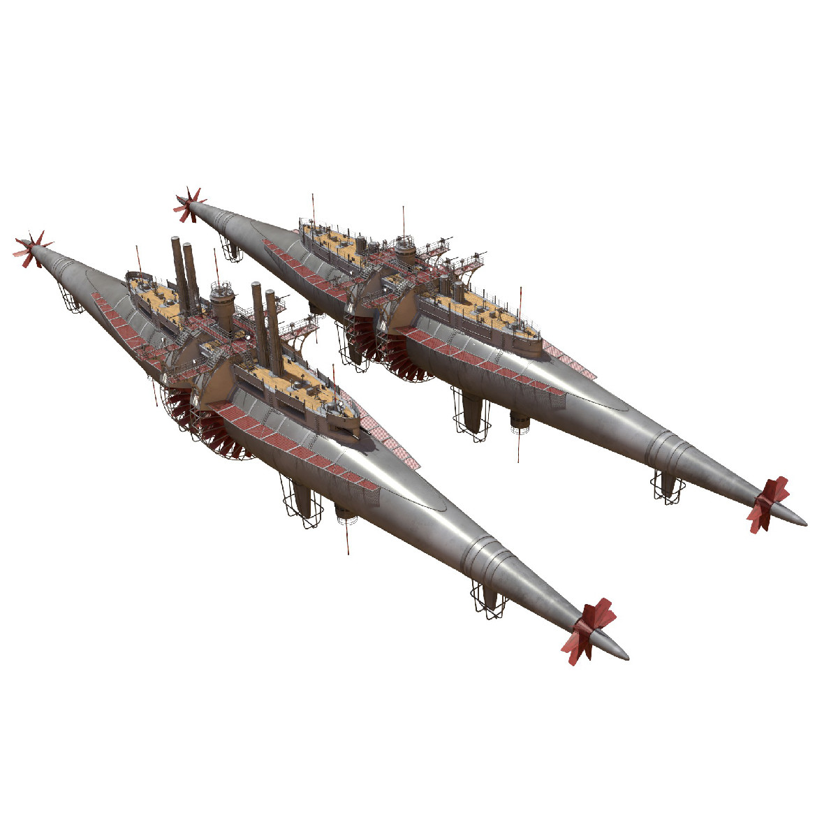 ArtStation - The future Winans Cigar Steamer Ships | Game Assets