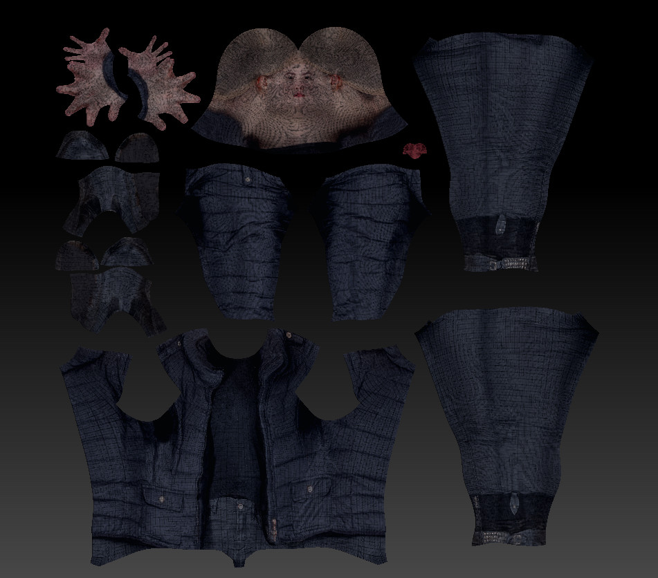 ArtStation - Woman in a black jacket ready for animation 123 | Game Assets