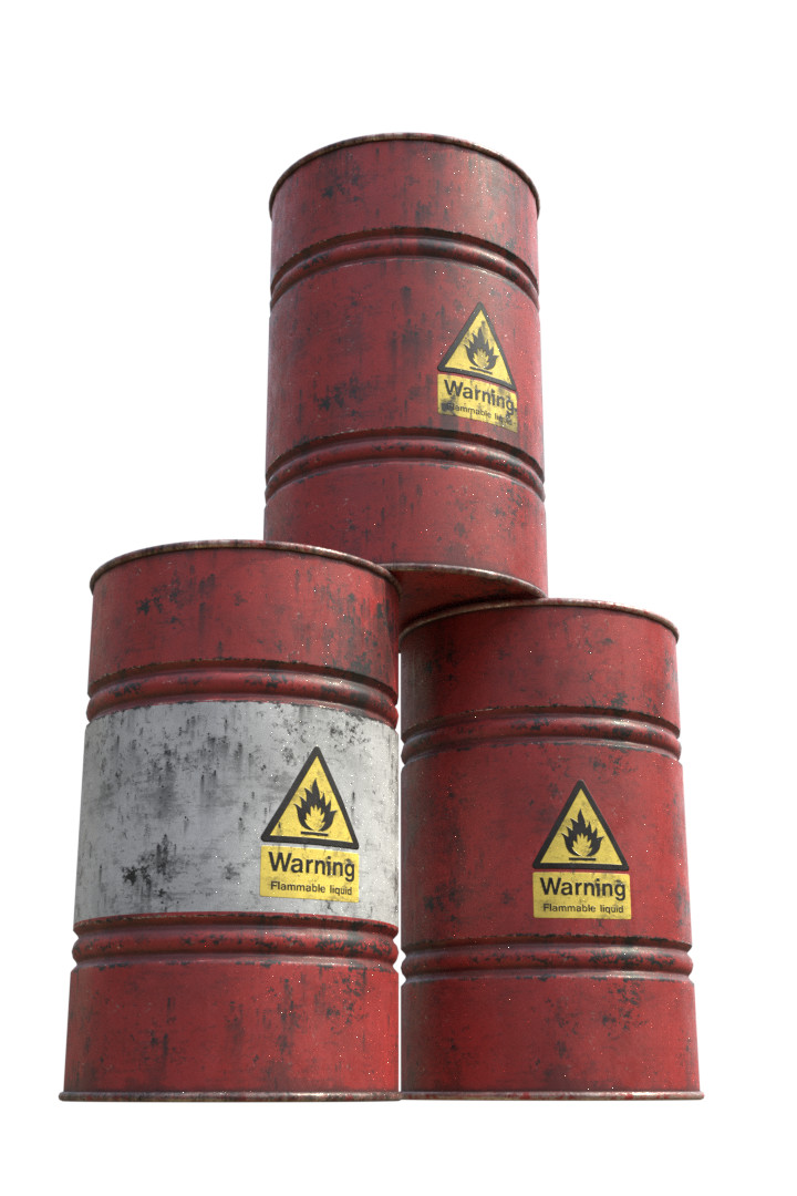 ArtStation - Flammable Liquid Barrels PackPBR_V-01 | Resources