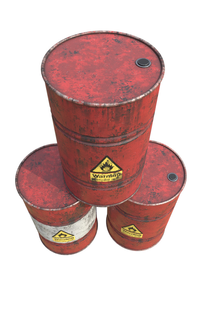 ArtStation - Flammable Liquid Barrels PackPBR_V-01 | Resources