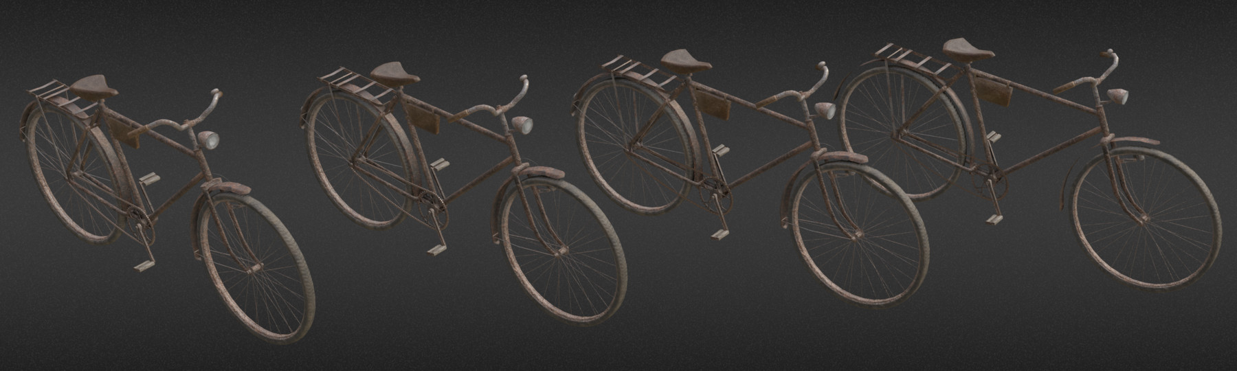 ArtStation - Game-ready Retro Bicycle Rusty - Customisable | Game Assets