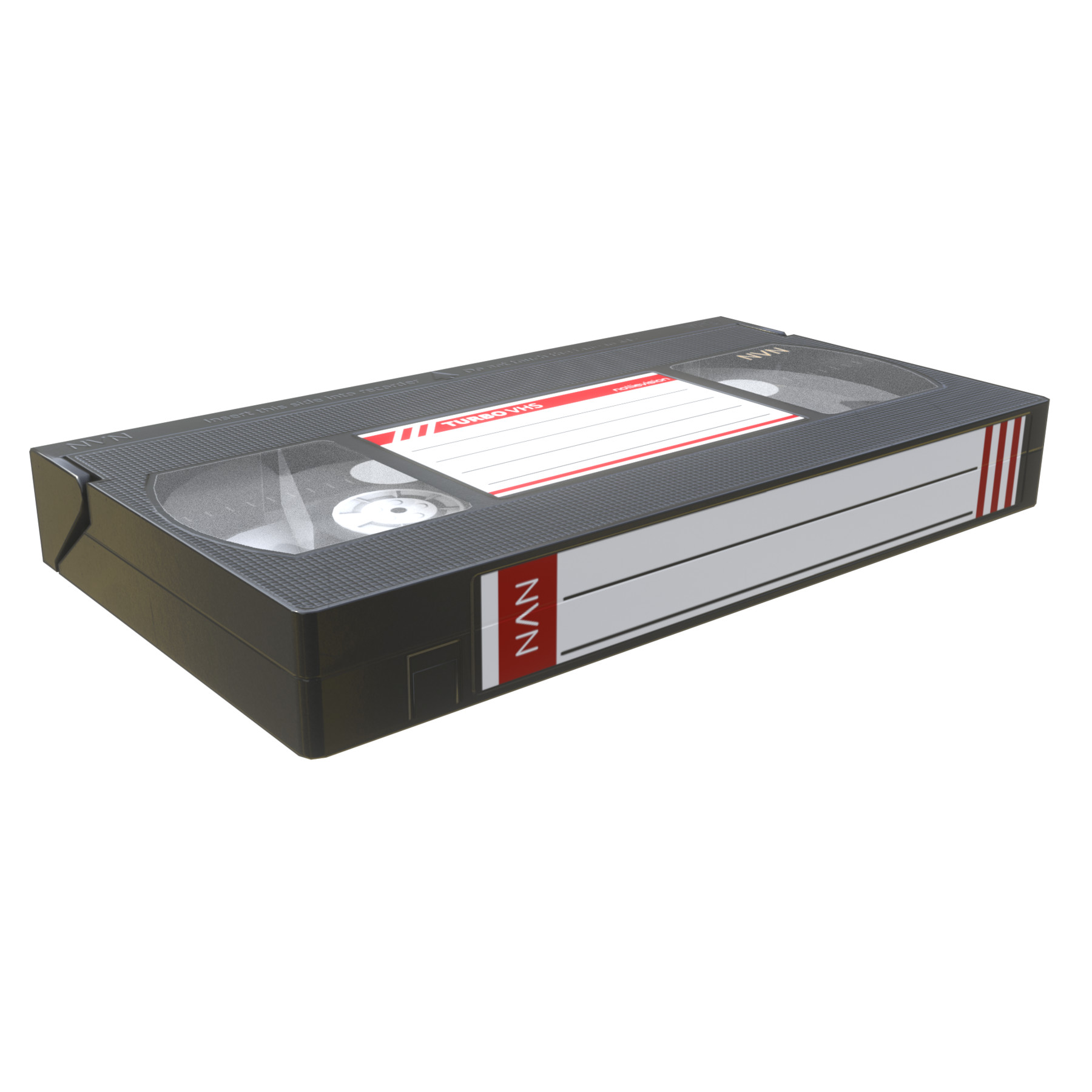 ArtStation - VHS Cassette - Blank, Red and Blue label | Game Assets