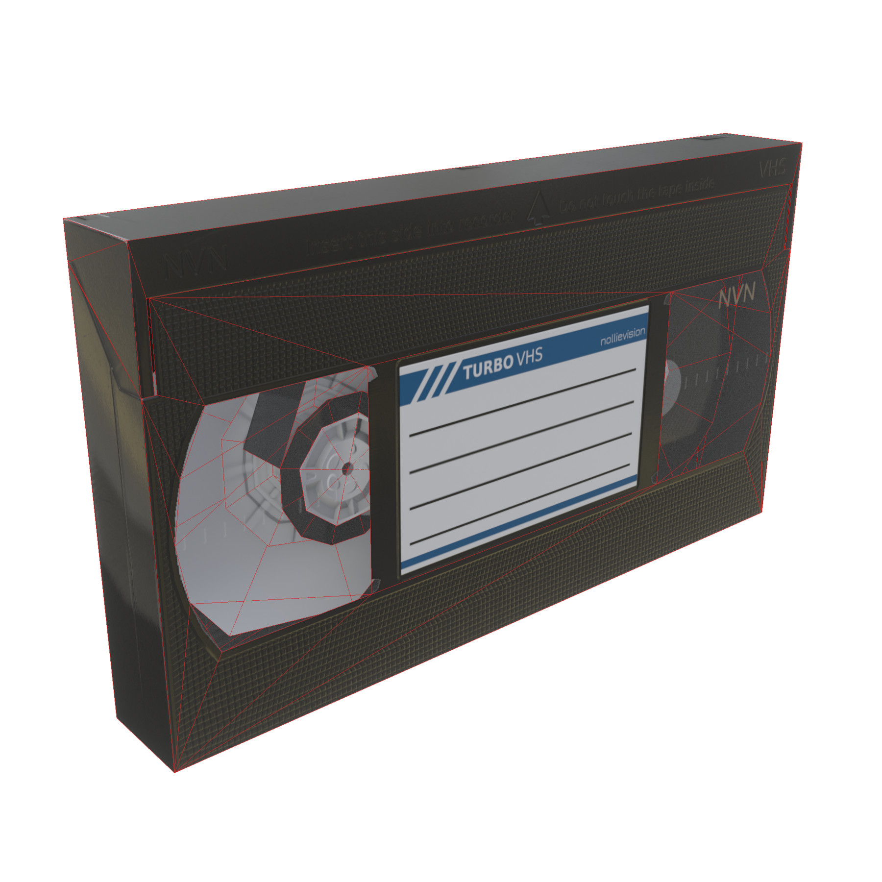 ArtStation - VHS Cassette - Blank, Red and Blue label | Game Assets
