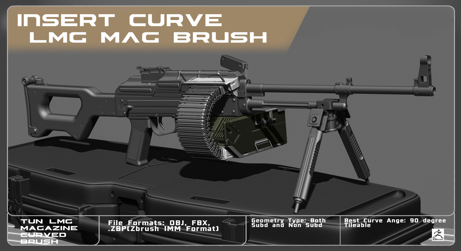 ArtStation - IMM Curved Brush. LMG Magazine With Box | Brushes