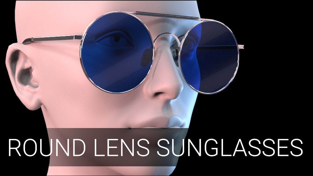 ArtStation - Round Lens Sunglasses | Resources