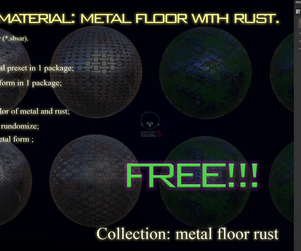 ArtStation - Smart material: metal floor with rust | Resources