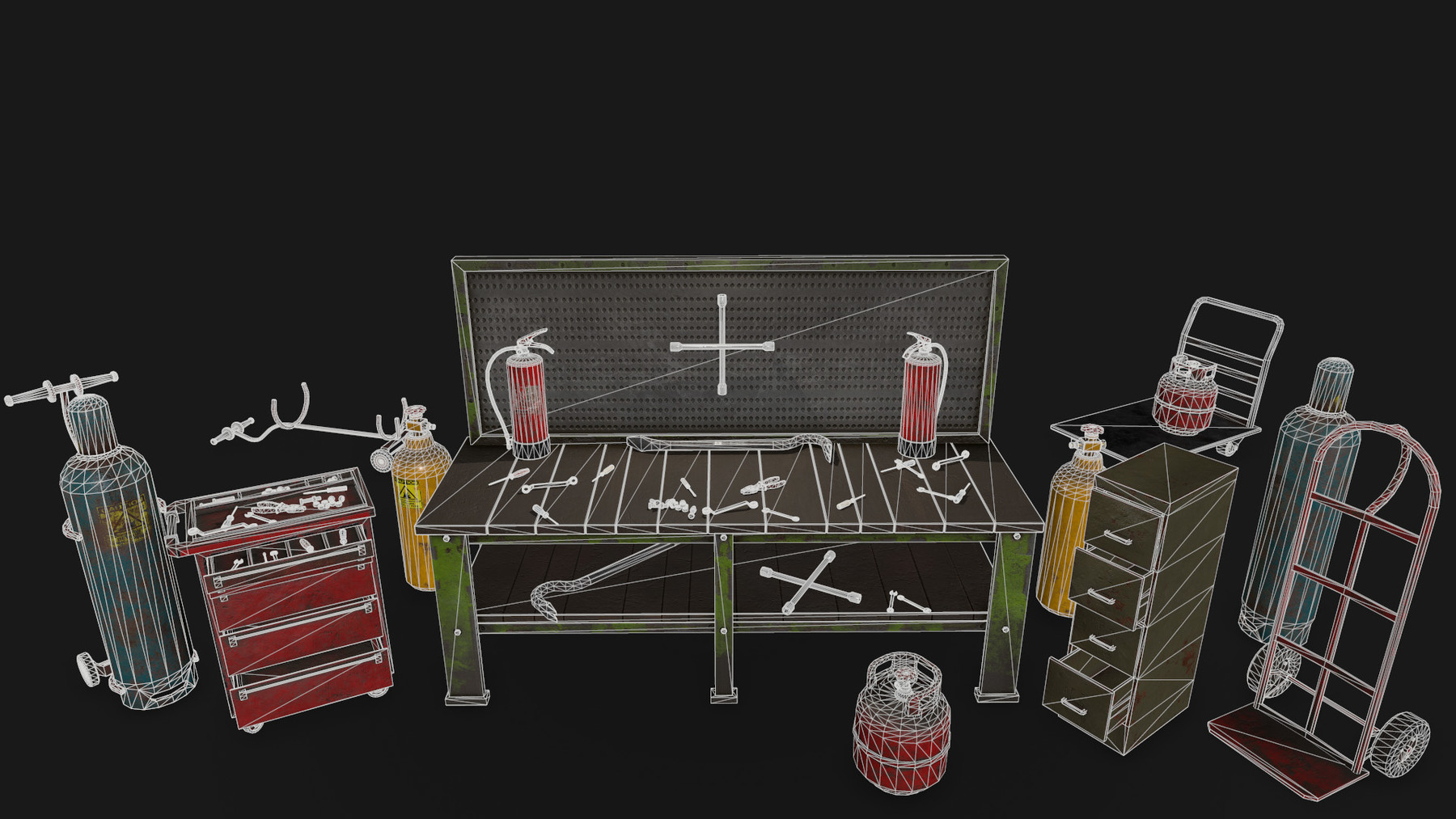 ArtStation - garage set | Game Assets
