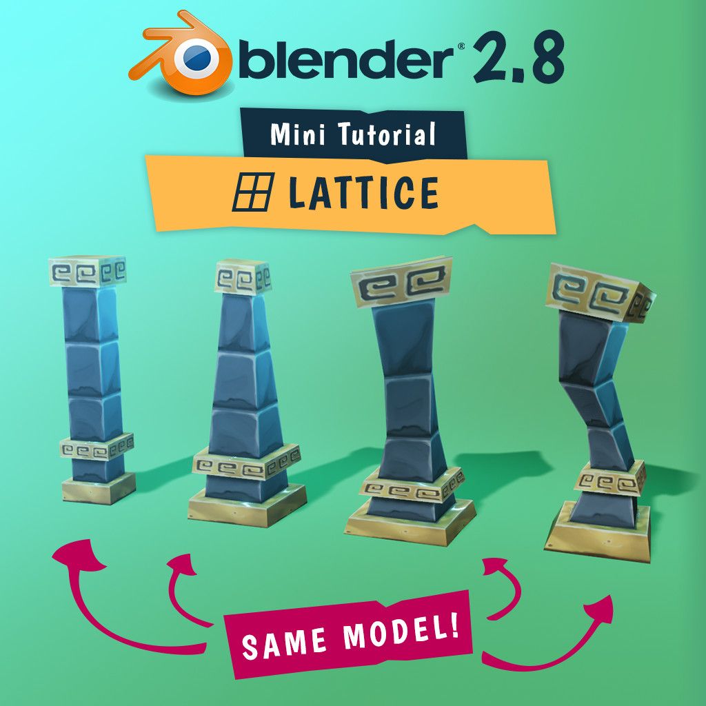 ArtStation - FREE Blender Tutorial - Lattice & Unwrap | Tutorials
