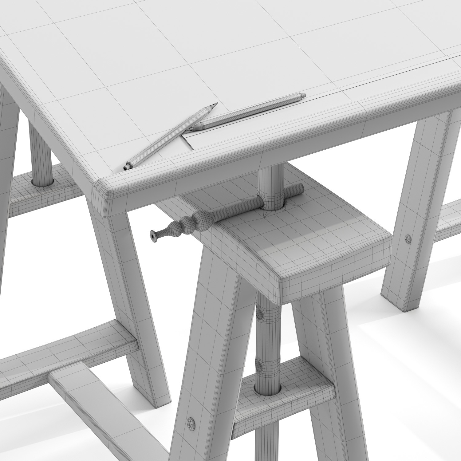 ArtStation - Old Drafting Table | Resources