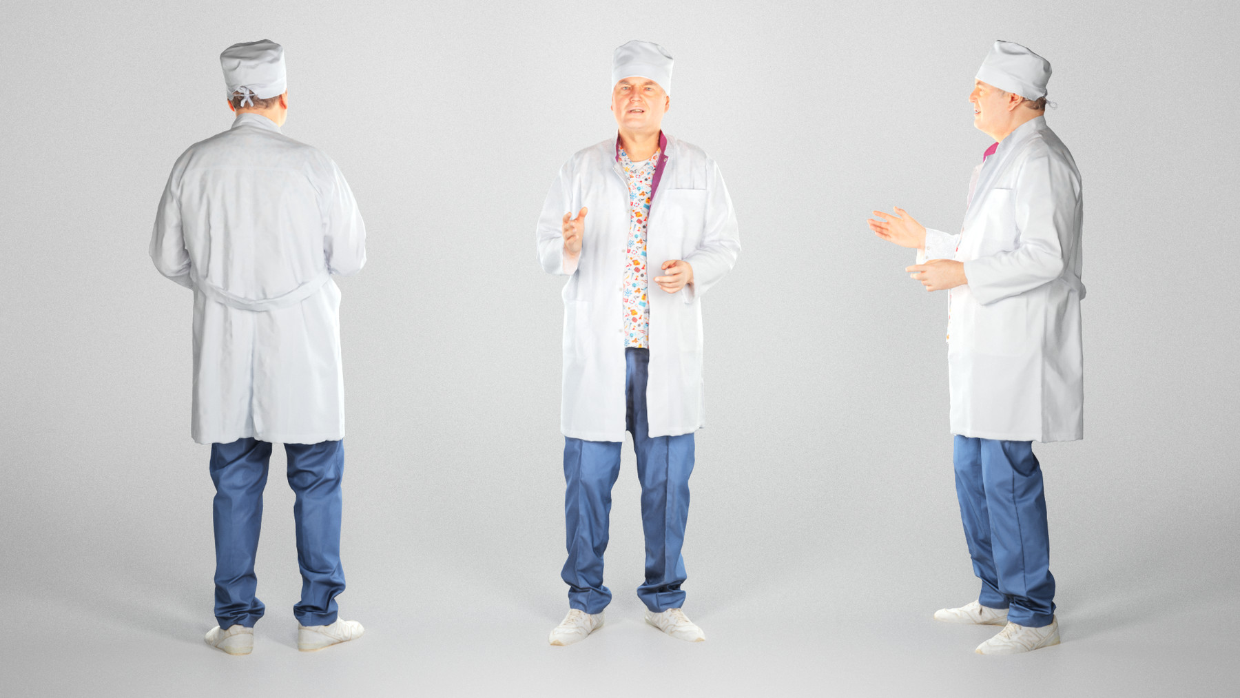 ArtStation - Male surgical doctor in casual pose 62 | Game Assets