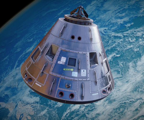 ArtStation - Apollo command and service module - 3D model | Game Assets