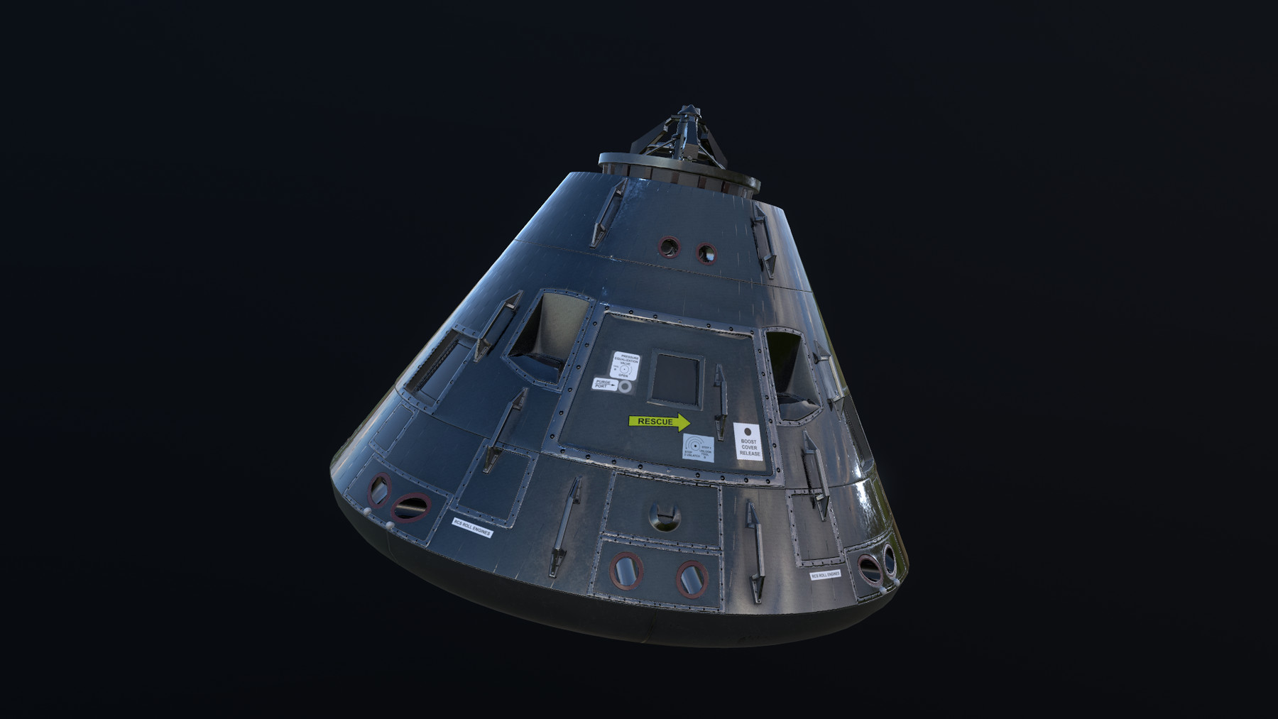 ArtStation - Apollo command and service module - 3D model | Game Assets