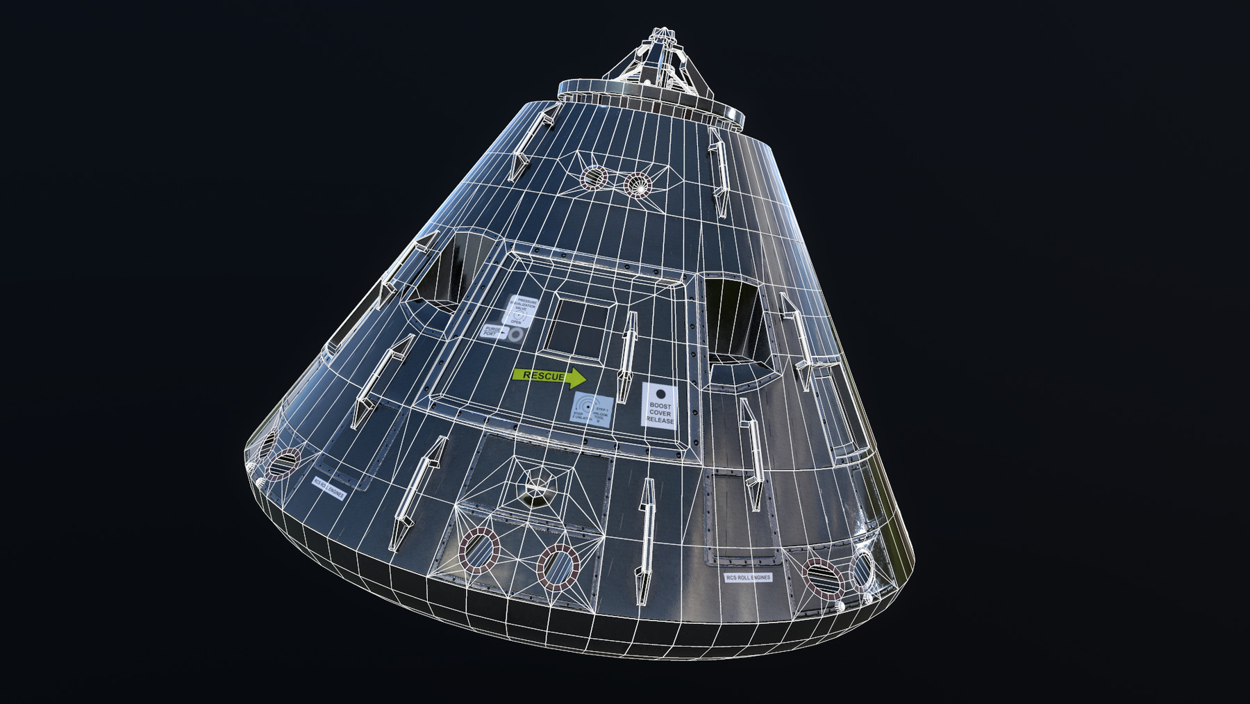 ArtStation - Apollo command and service module - 3D model | Game Assets