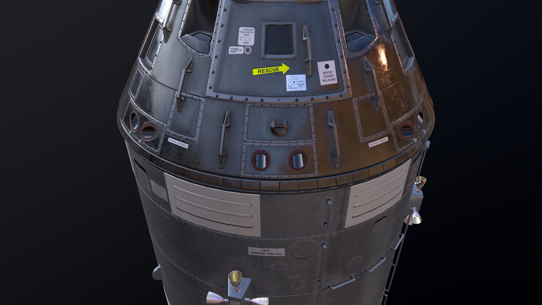ArtStation - Apollo command and service module - 3D model | Game Assets