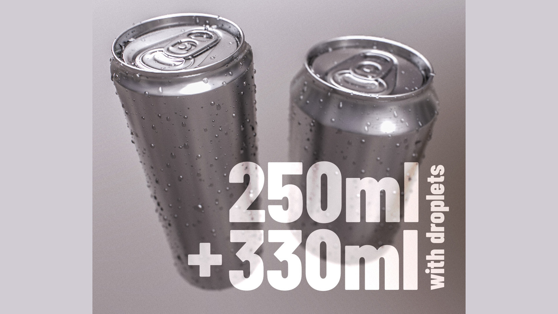 ArtStation - Sodacan 250ml 330ml with Droplets | Resources