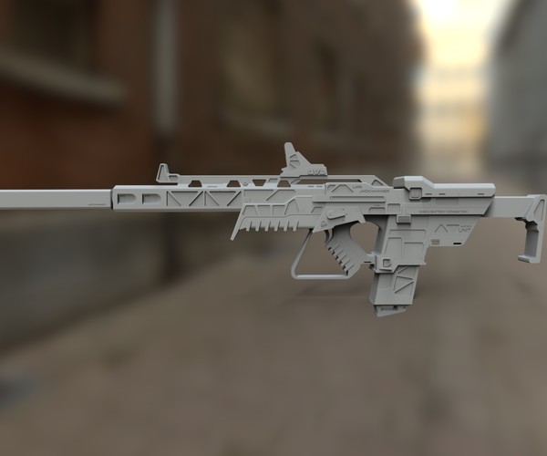 ArtStation - Jackhammer LMR Rifle Printable Model | Resources