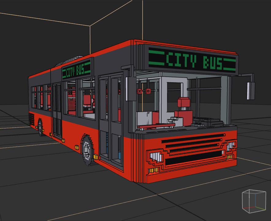 ArtStation - Voxel City Bus | Resources