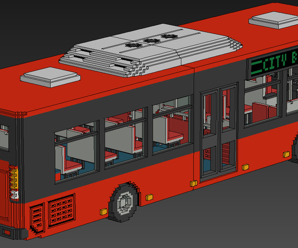 ArtStation - Voxel City Bus | Resources