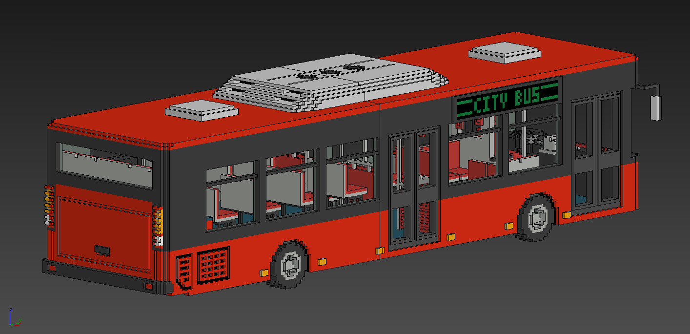 ArtStation - Voxel City Bus | Resources