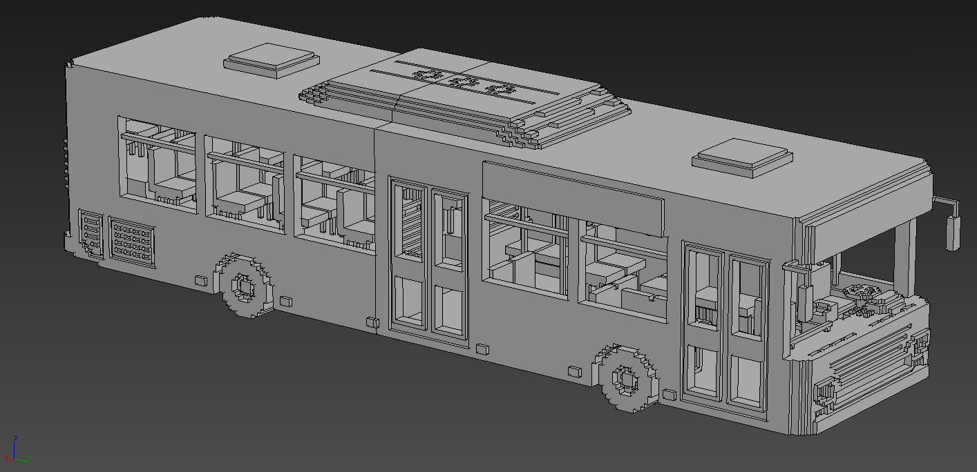 ArtStation - Voxel City Bus | Resources