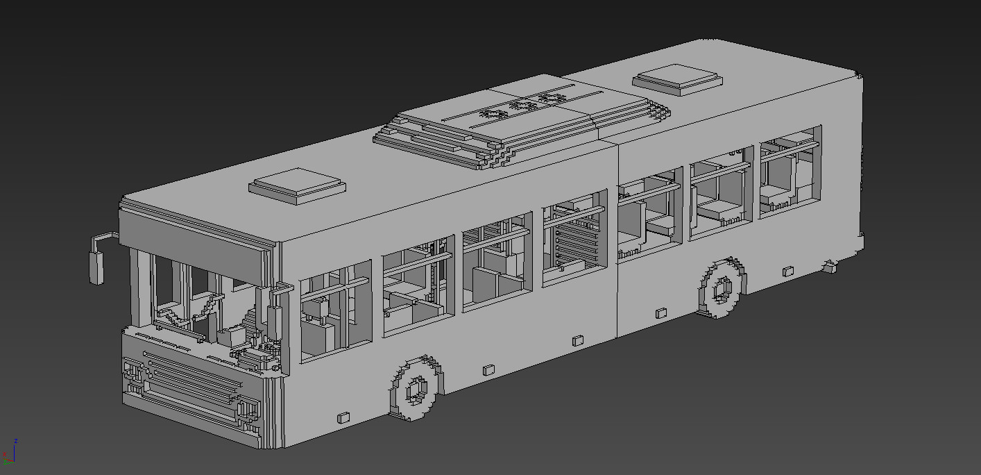 ArtStation - Voxel City Bus | Resources