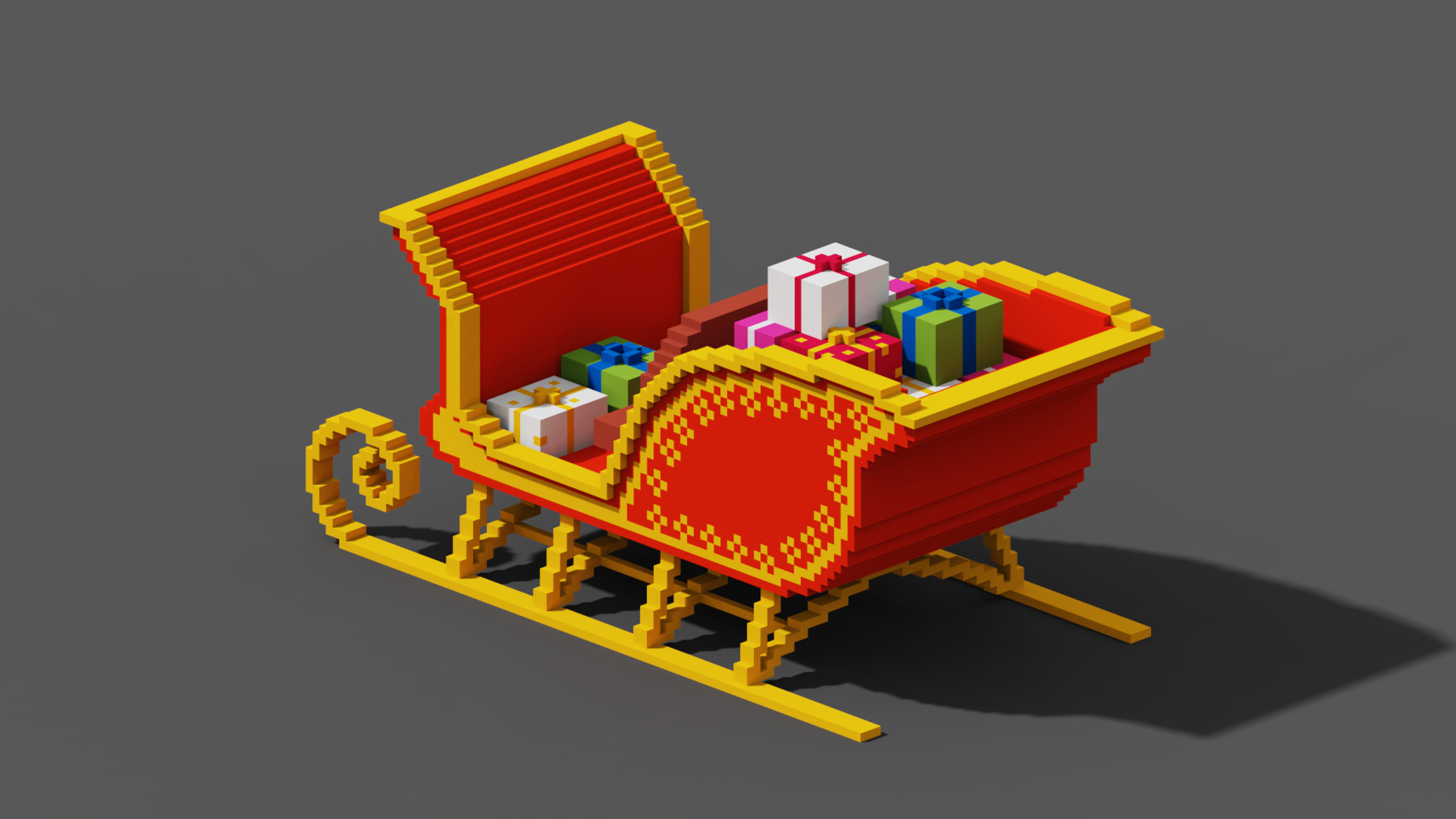 ArtStation - Voxel Santa Claus Cart | Resources