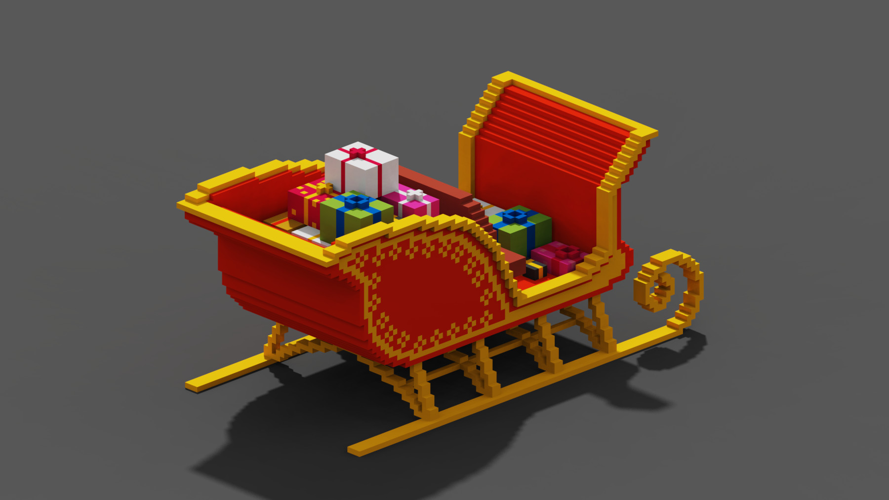 ArtStation - Voxel Santa Claus Cart | Resources