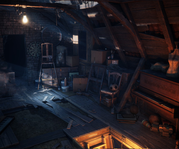 ArtStation - Realistic Attic Environment - Unreal 4 | Resources