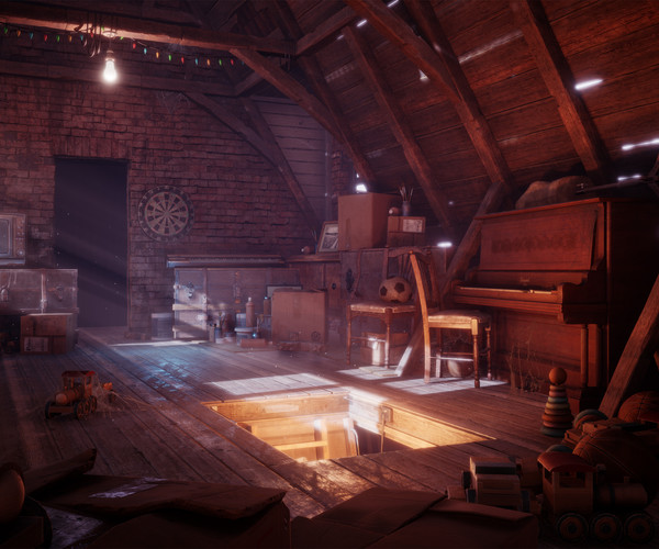ArtStation - Realistic Attic Environment - Unreal 4 | Resources