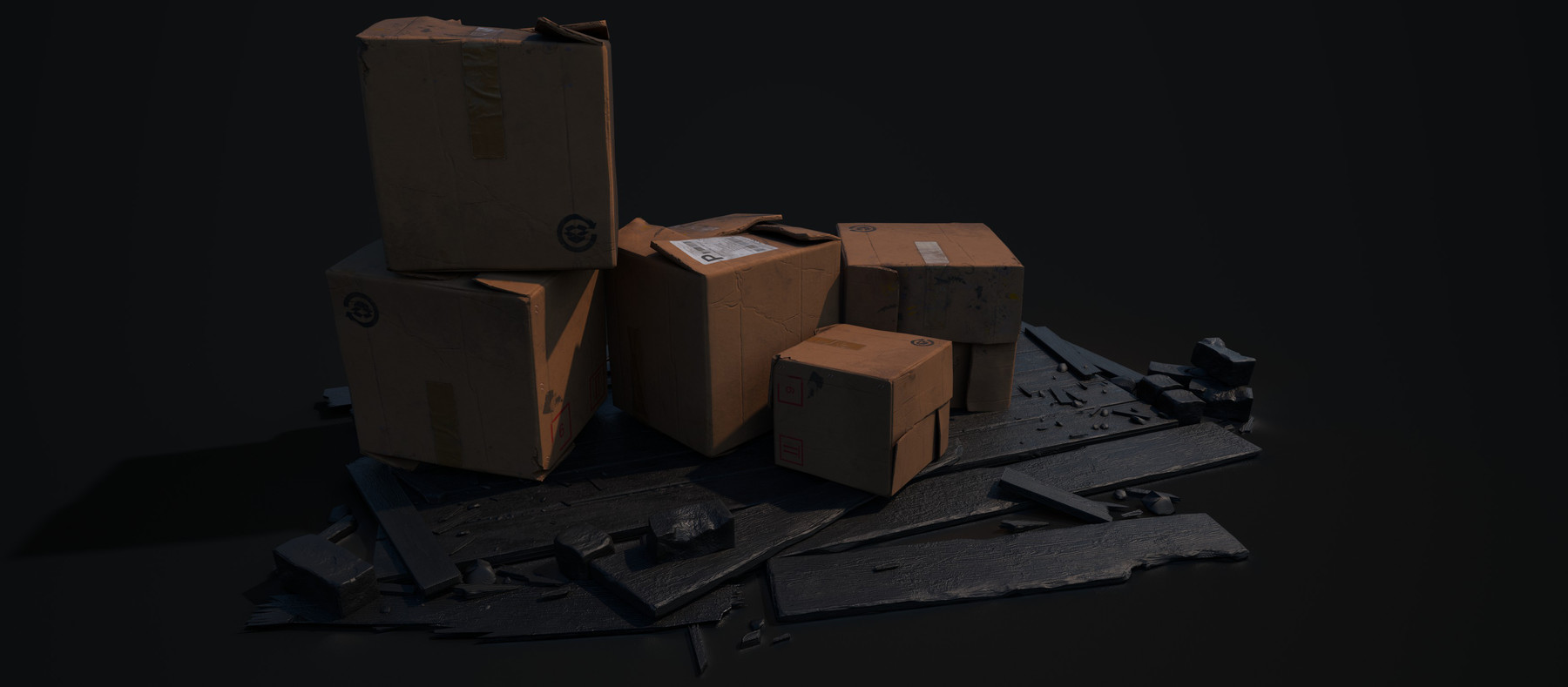 ArtStation - Cardboard Box - PBR Game ready plus high poly model ...