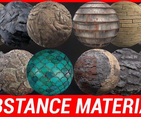 ArtStation - Substance Material Pack x 12 SBS 2K | Tutorials