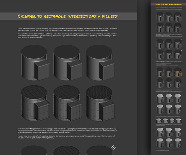 ArtStation - Sub-D Mini Tutorial: Cylinder Intersections | Tutorials