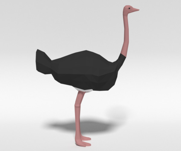 ArtStation - Low Poly Cartoon Ostrich | Resources