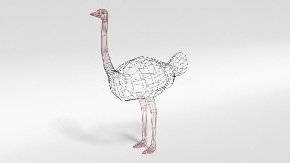 ArtStation - Low Poly Cartoon Ostrich | Resources