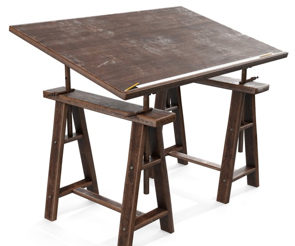 ArtStation - Old Drafting Table PBR | Resources