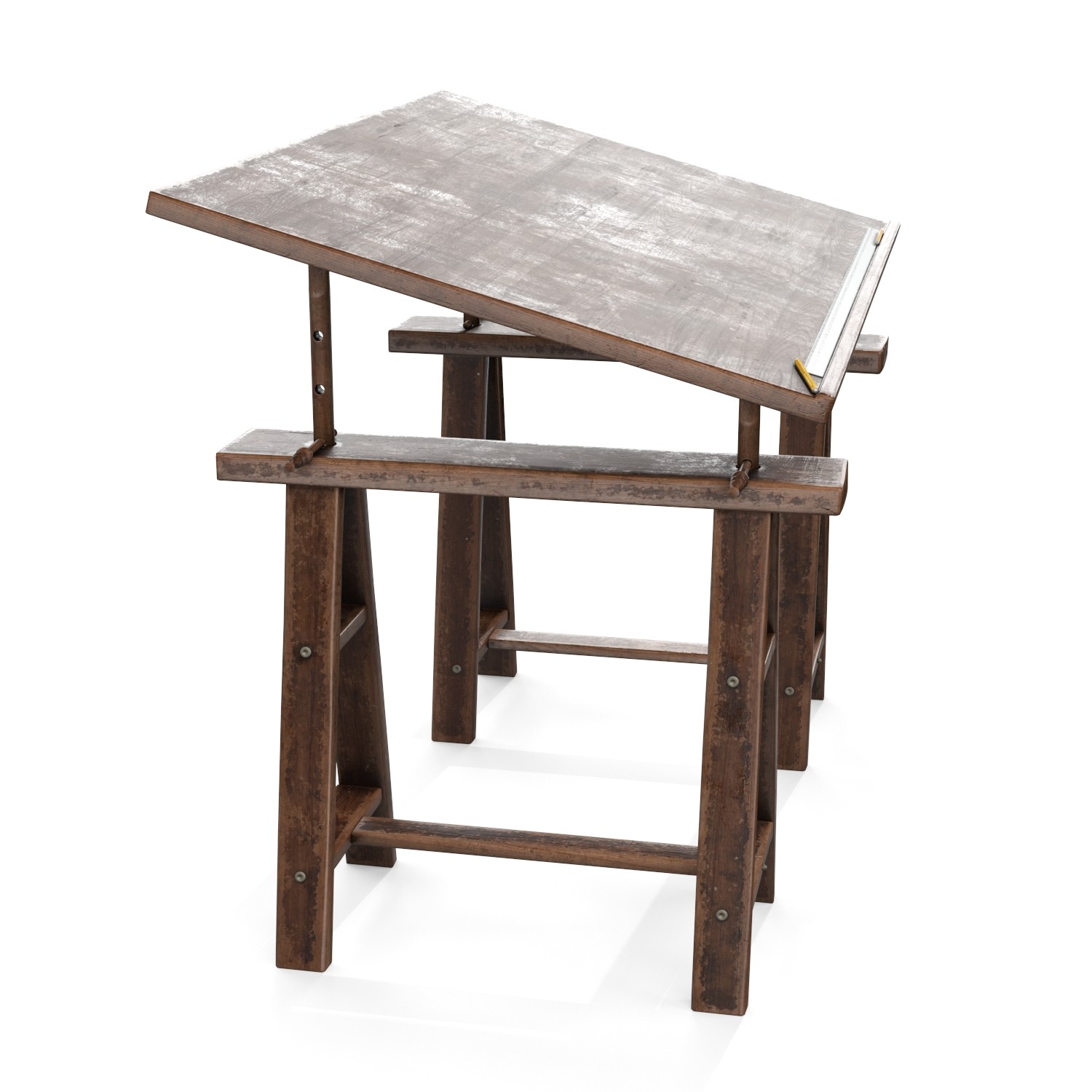 ArtStation - Old Drafting Table PBR | Resources