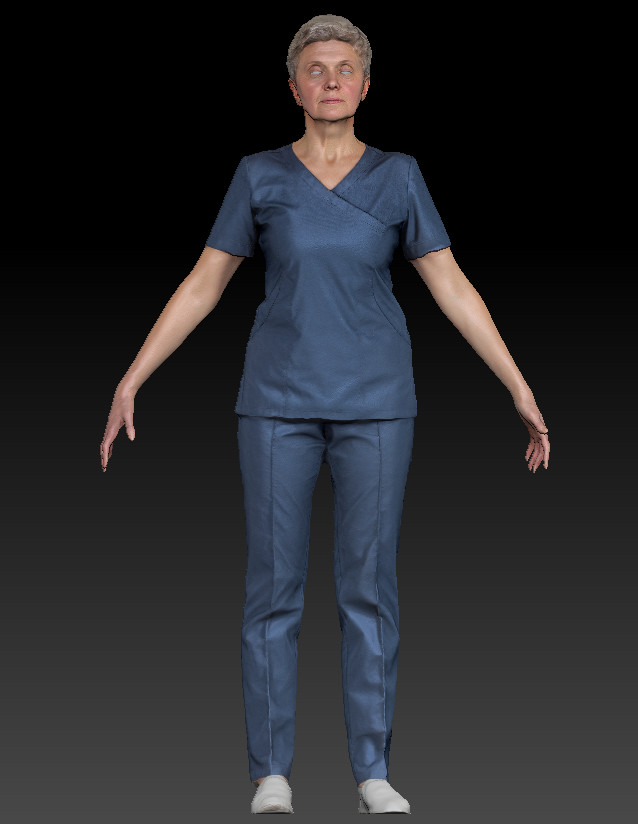 ArtStation - Adult surgical nurse ready for animation 127 | Game Assets