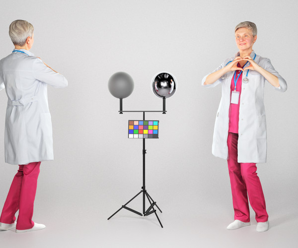 ArtStation - Smiling adult female doctor posing 130 | Game Assets