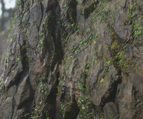 ArtStation - Substance Material I Textures I Jungle Overgrown Cliff ...