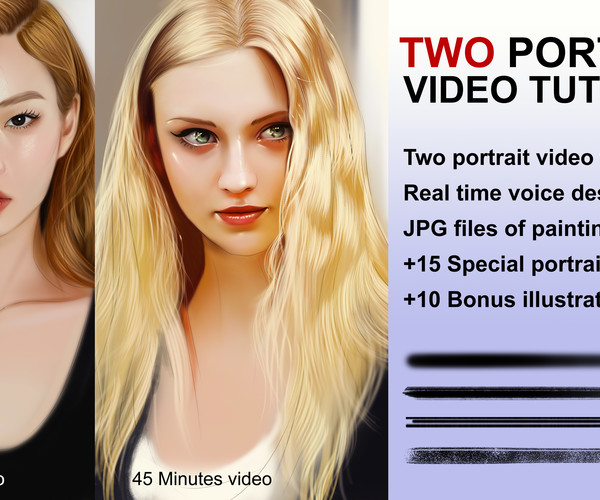 ArtStation - Two - Portrait video tutorial bundle | Tutorials