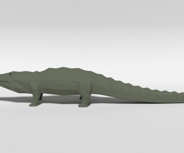 ArtStation - Low Poly Cartoon Crocodile | Resources