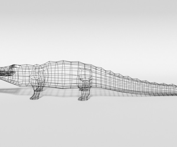 ArtStation - Low Poly Cartoon Crocodile | Resources