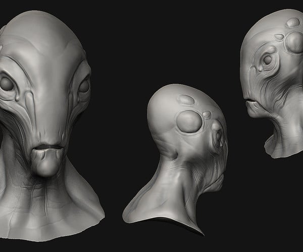 ArtStation - 12 Aliens Heads | Resources