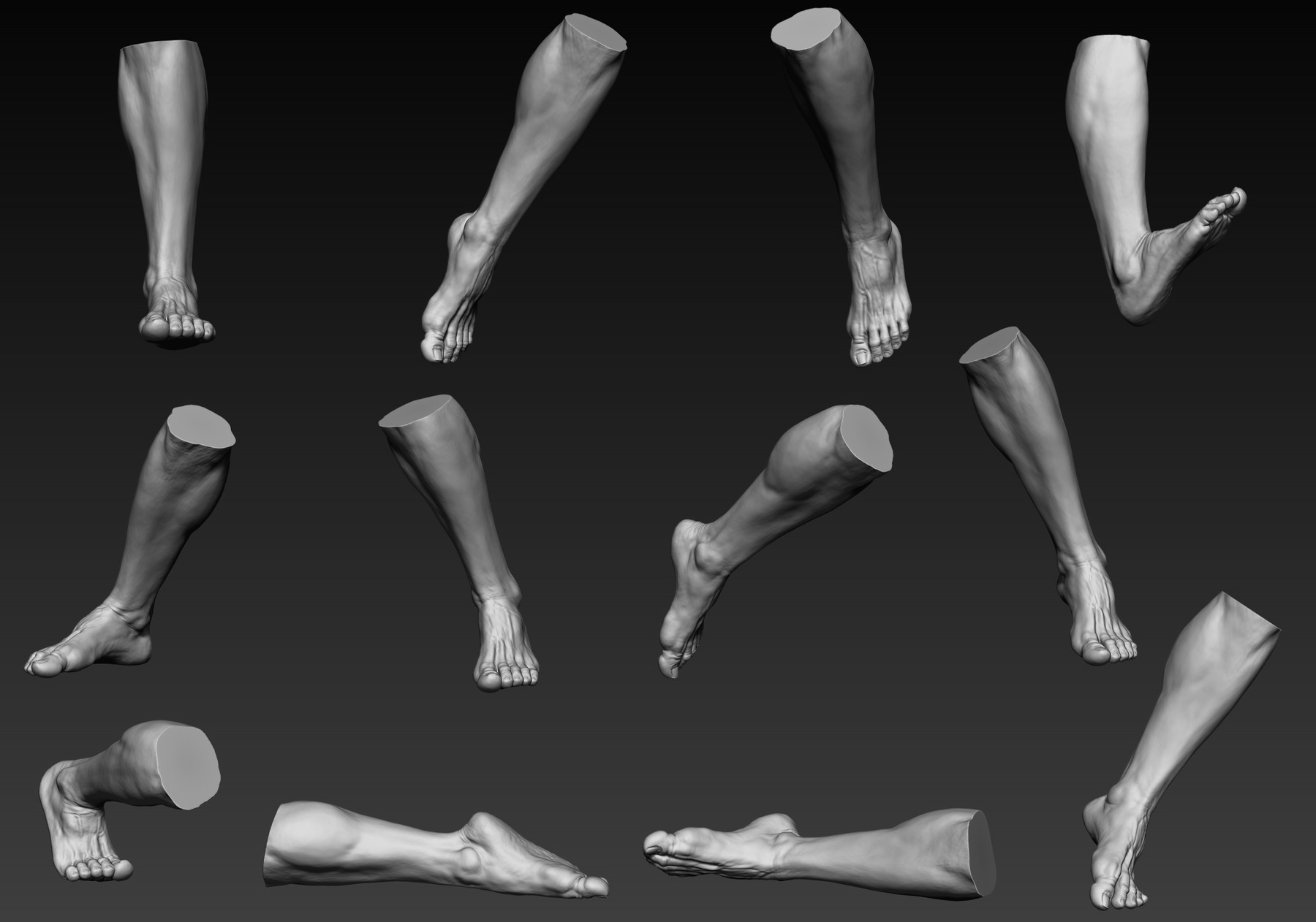 ArtStation - 12 Male Feet | Resources