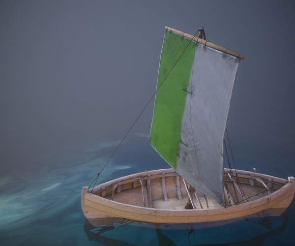 ArtStation - Knarr - Medieval Sailboat | Game Assets