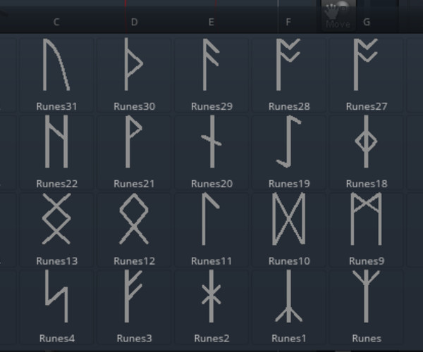 ArtStation - Anglo-Saxon Runes Curve & IMM - Zbrush - Stylized for 3D ...