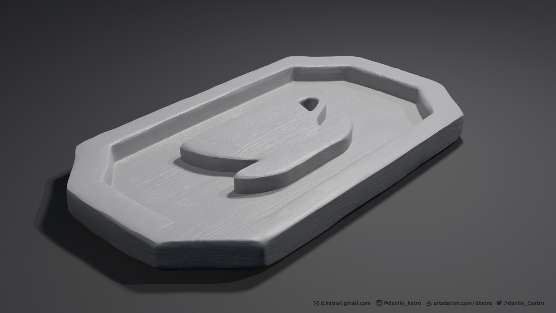 ArtStation - Decorative Wooden Board | 3D Model | Resources