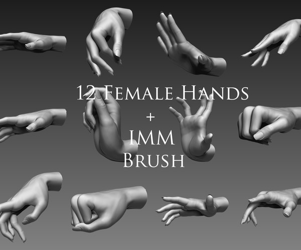 ArtStation - 12 Female Hands IMM | Resources