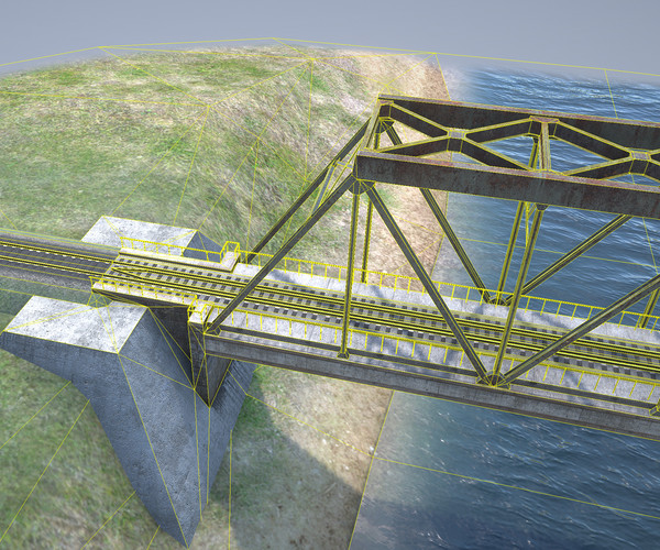 ArtStation - RW Bridge Vologda-II mono ferma | Resources